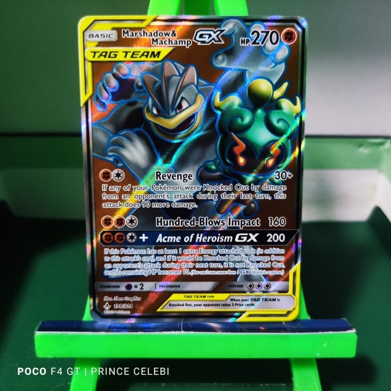 Pokemon TCG - Marshadow & Machamp GX Full Art Tag Team | Shopee Philippines