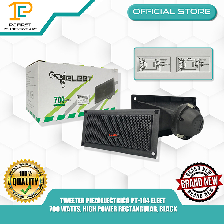 TWEETER PIEZOELECTRICO PT-104 with GRILL, ELEET 700 WATTS HIGH POWER ...