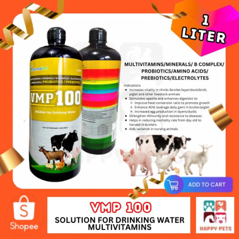 VMP 100 1 Liter Solution for Drinking Water Multivitamins / Mineral ...