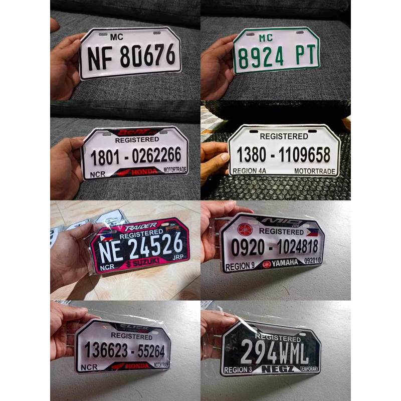 STANDARD MOTORCYCLE PLATES | Shopee Philippines