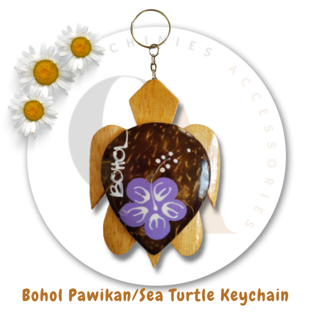 Bohol Pawikan/Sea Turtle Wood Keychain and Ref Magnet Souvenirs (sold ...