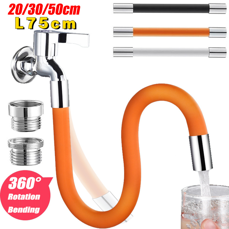 Adjustable Faucet Extension Hose Rotatable Bending Water Faucet Tube ...