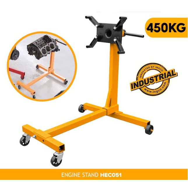 INGCO Engine Stand 450kg 1000LBS Steel 360 Degree Rotating Wheeled ...