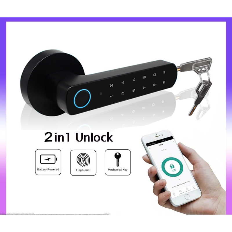 Fingerprint lock Smart Bluetooth fingerprint door lock Security door ...