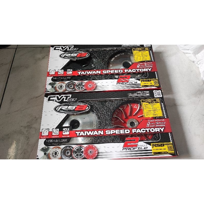 RS8 PULLEY SET 2 ANGLE PROFILE FOR HONDA CLICK 125/150 V1/V2/V3 ...