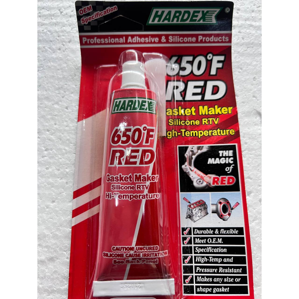 Hardex Red Hi-Temp RTV Silicone Gasket Maker 85.2g | Shopee Philippines