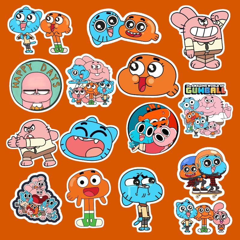 The Amazing World of Gumball Stickers | Vinyl Matte Laminated ...
