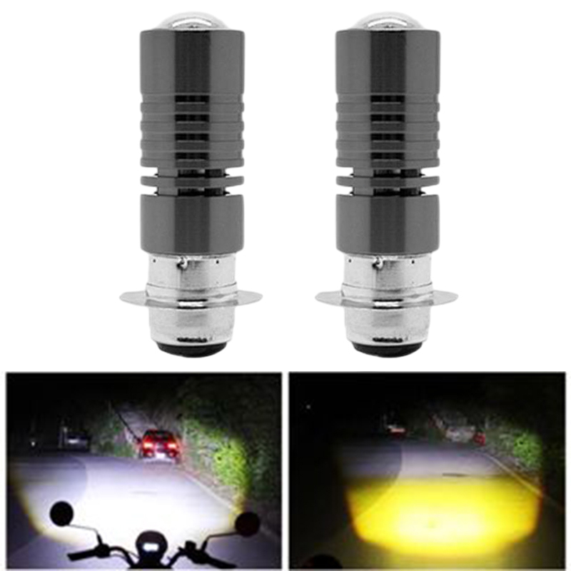 Universal Dual color Headlight Bulbs P15D H6 PX15D LED Motorcycle Hight ...