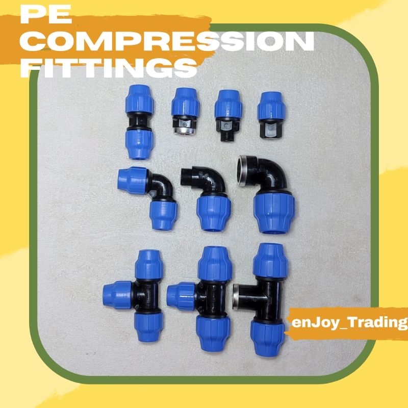 PE Fittings Blue For Water Connect 1/2" 3/4" 1" Coupling Elbow Tee ...