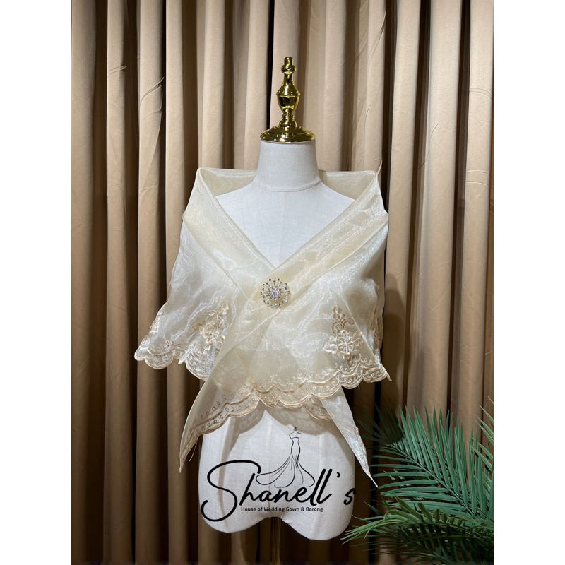 Alampay Filipiniana with brooch pin | Shopee Philippines