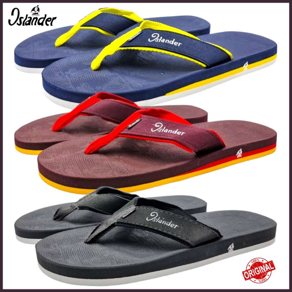Islander 'Bravo' Men's Authentic and Original Anti-Slip summer rubber ...