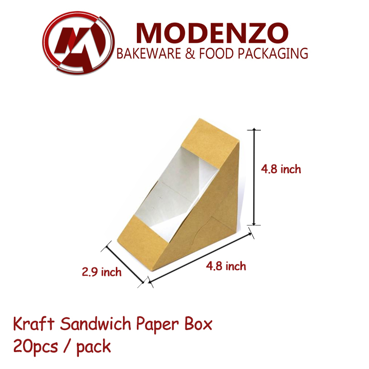 Kraft Sandwich Paper Box - (20pcs per pack) | Shopee Philippines
