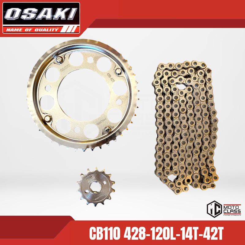 OSAKI CHAINSET REVO CB110 42x428 (1110) | Shopee Philippines