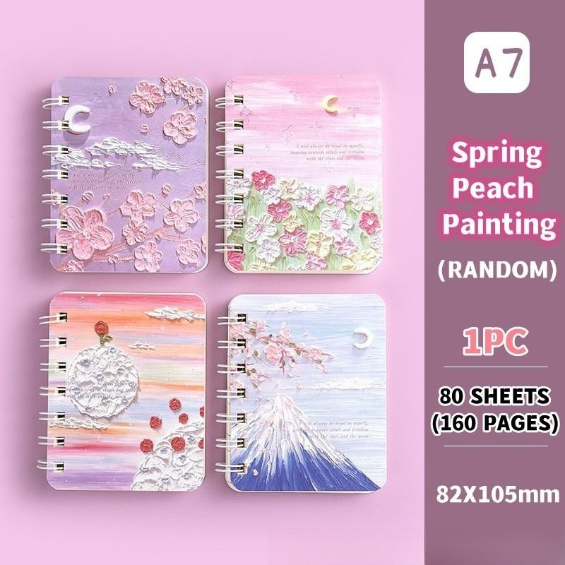 A7 Cartoon Coil Notepad Flip Mini Cute Spiral Notebook Cartoon Diary ...