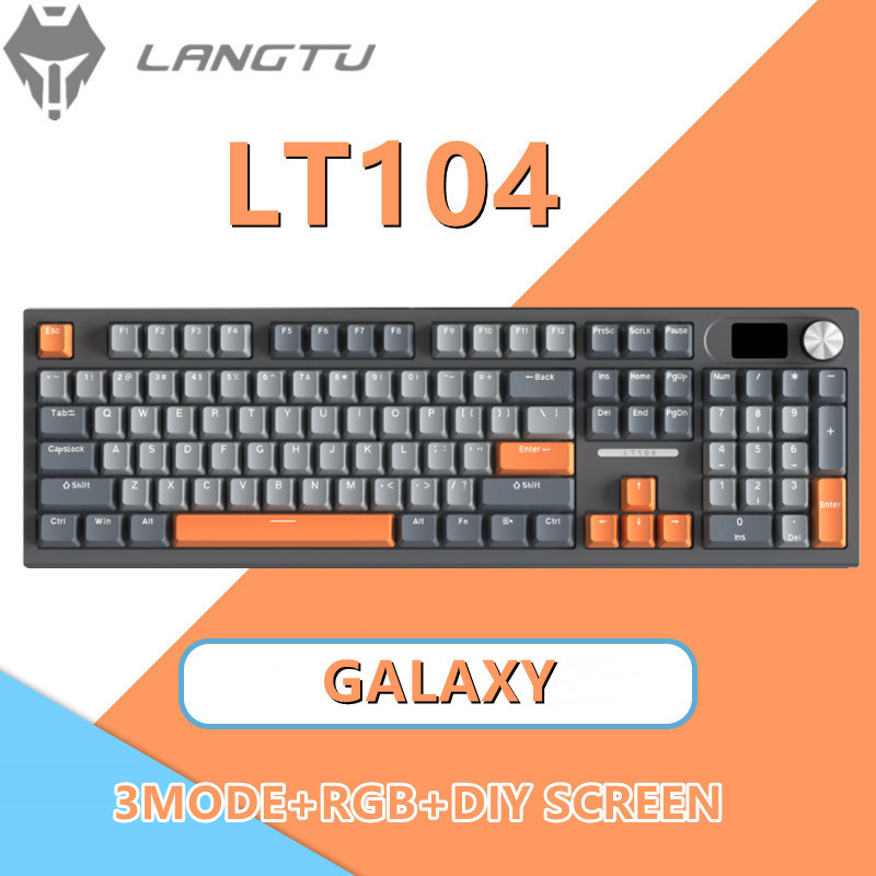 Langtu LT104 Mechanical keybaord RGB backlit Hotswap Knob DIY Screen ...