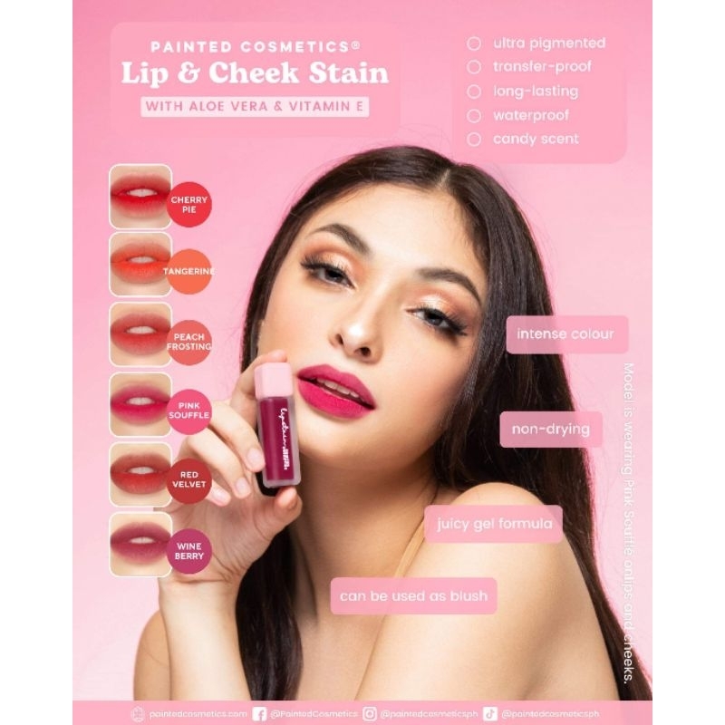 Painted Cosmetics Lip & Cheek Stain with Aloe Vera Extract | Shopee ...