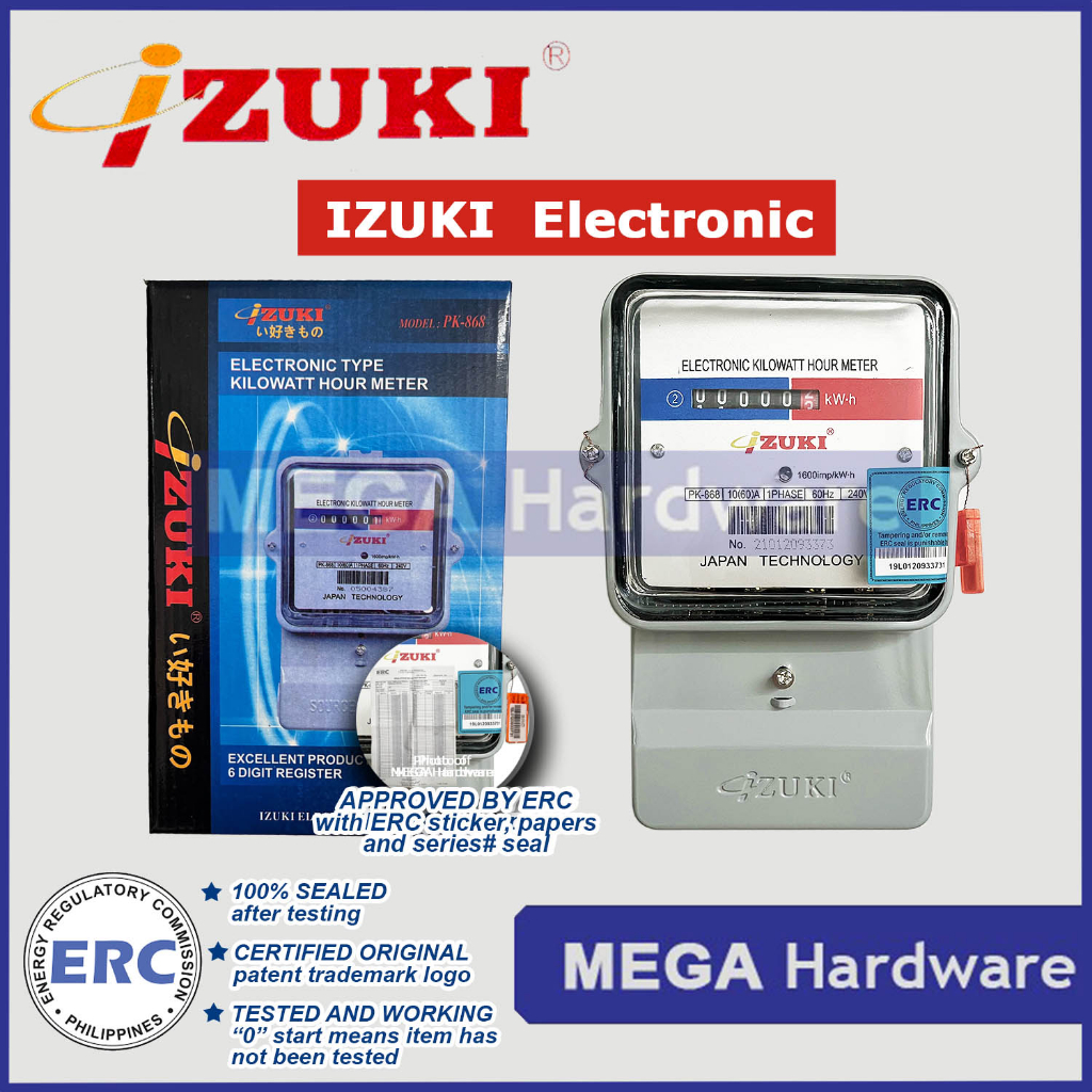 ORIGINAL Electrical Meter or Submeter Sealed and Tested w/ ERC ...