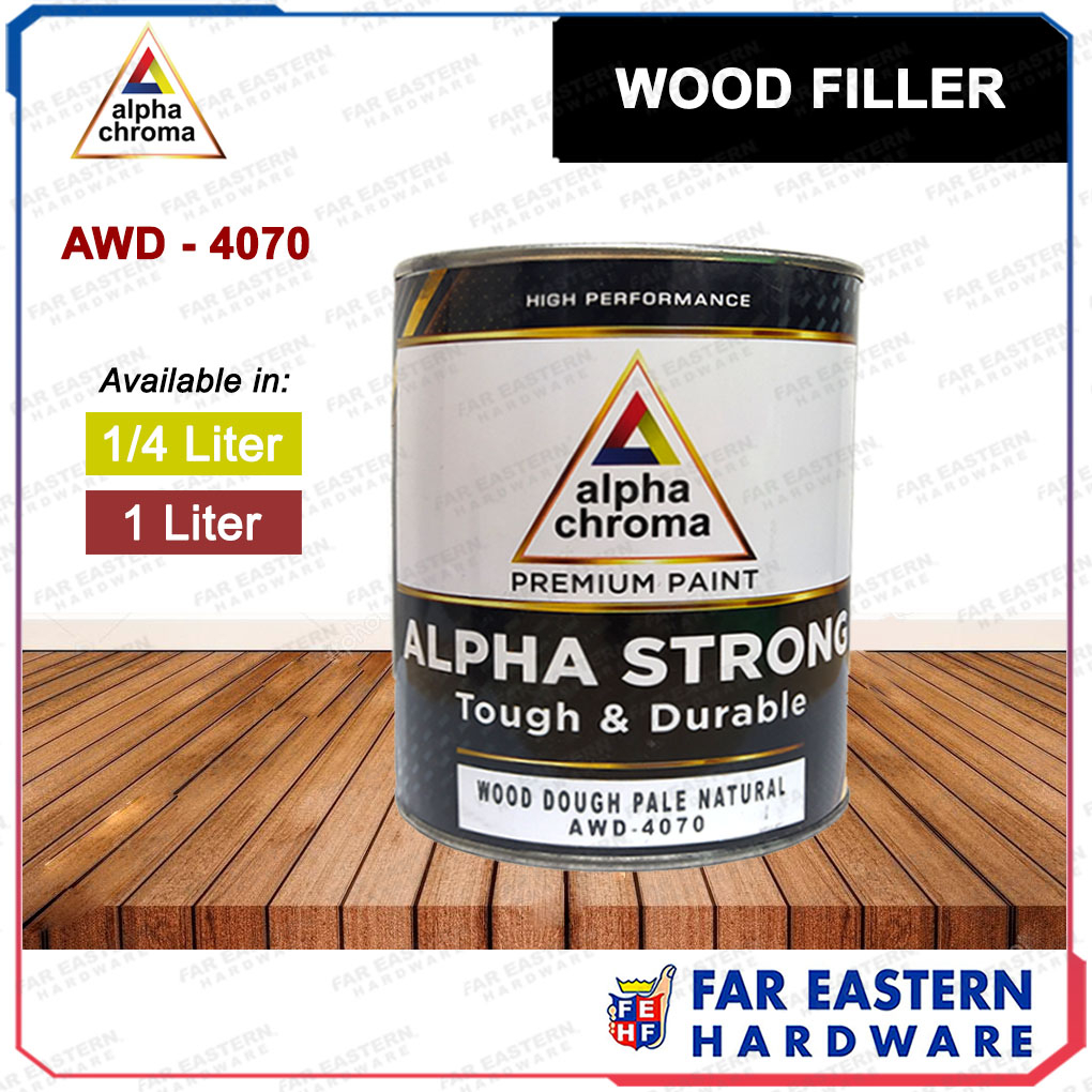 ALPHA CHROMA Wood Filler Dough Pale Natural AWD-4070 1/4 | 1 Liter ...