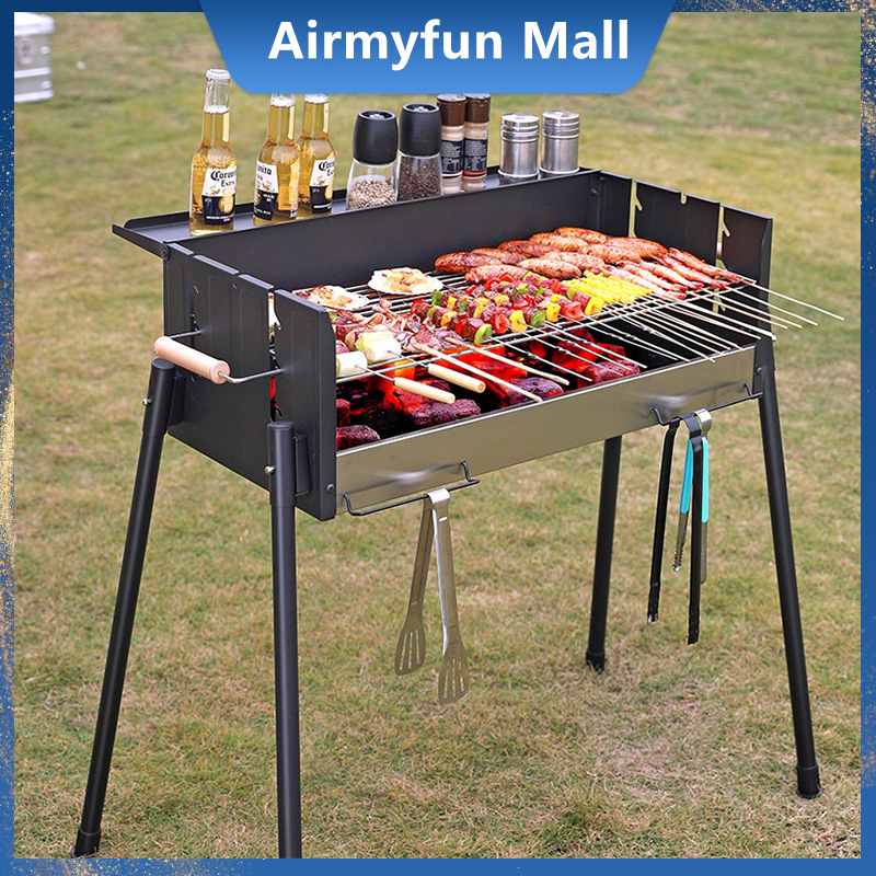 BBQ grill household barbecue grill outdoor courtyard bbq portable ...