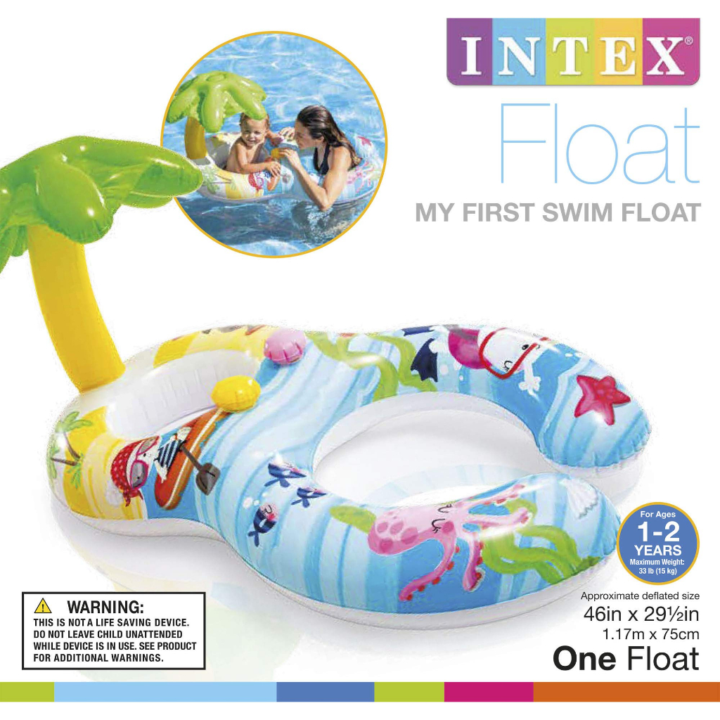INTEX MY FIRST SWIM FLOAT KIDS with coconut tree Inflatable Baby Float ...