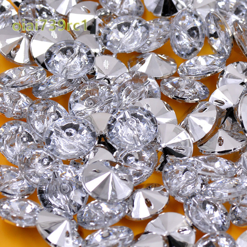 100pcs Taiwan Acrylic Crystal Diamond Buttons Home Textile Sofa ...