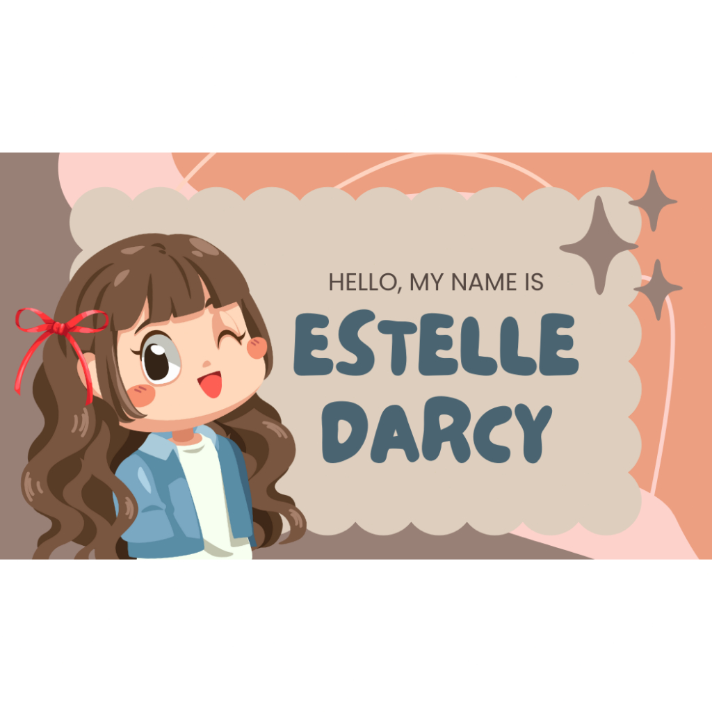 NAME TAG Laminated for school personalized for kids nametag colorful ...