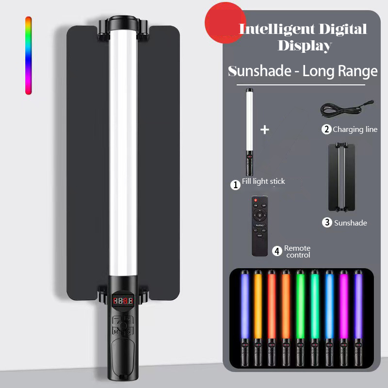 Handheld LED Video Light Stick With Baffle Portable Dimmable Bi-Color ...