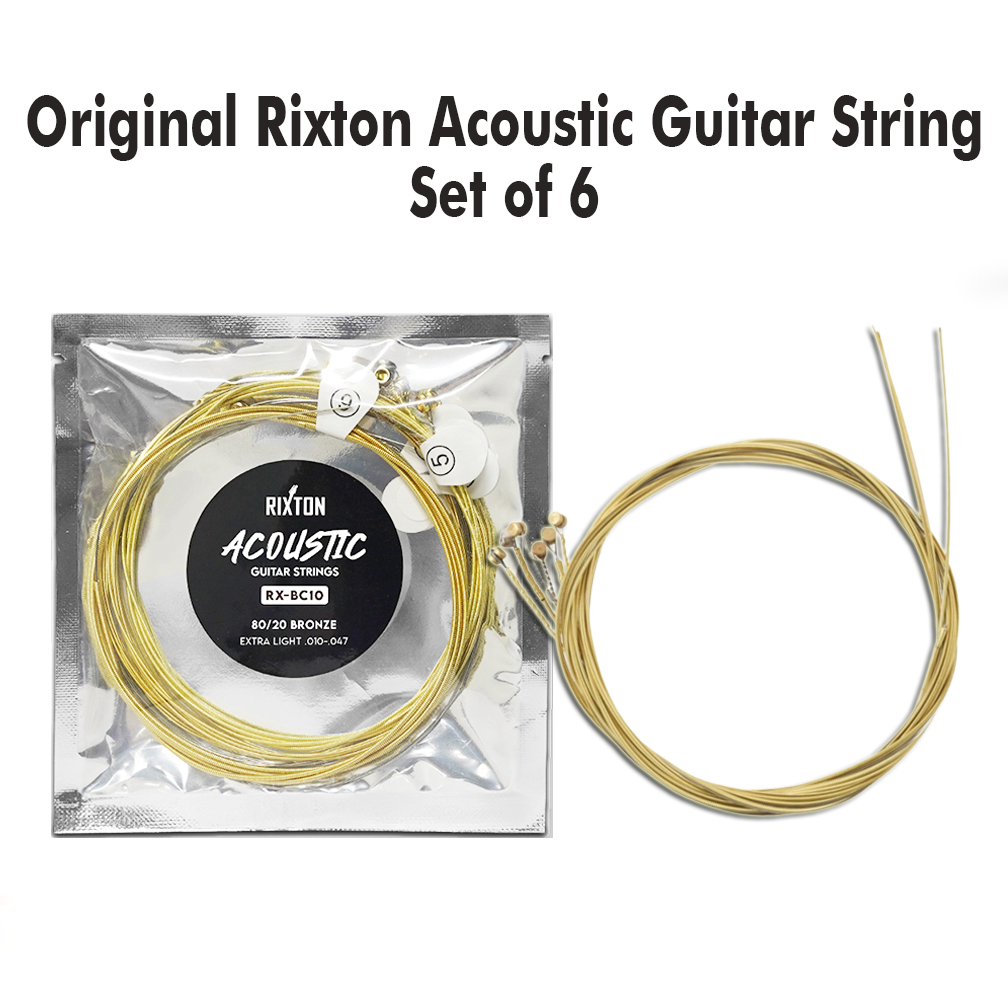 RIXTON Acoustic Guitar String Set Brass Phosphor Bronze Musical ...