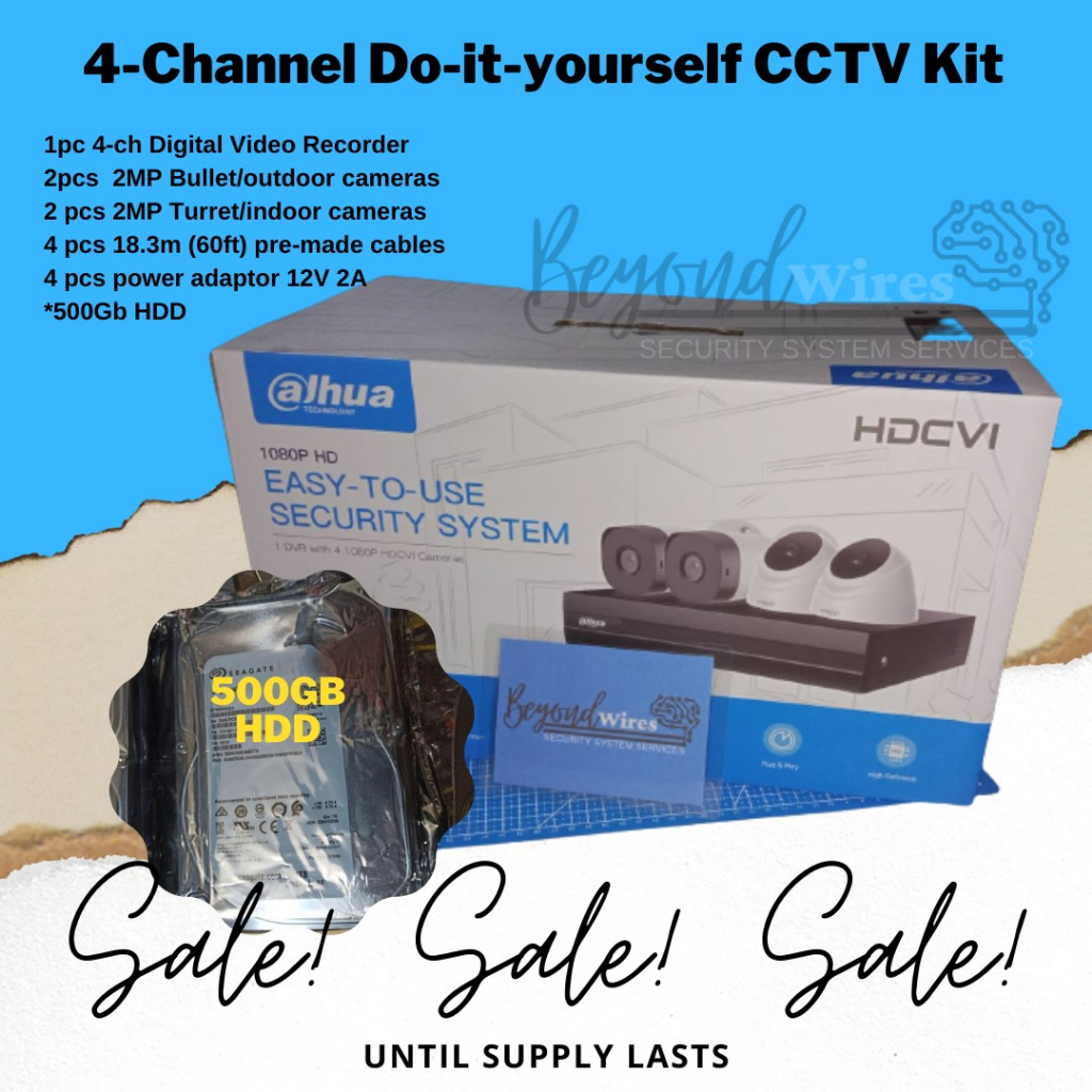 4-Channel Do-It-Yourself CCTV Package | Shopee Philippines