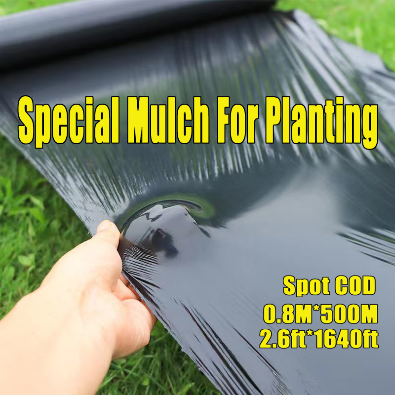 PLASTIC MULCH FILM （80CM X 500M ） Weeding Thermal Insulation Weeds ...