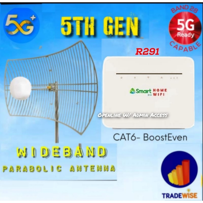 SMART (Formerly PLDT) CAT6 BOOSTEVEN R291 with MIMO ANTENNA 18dbi ...