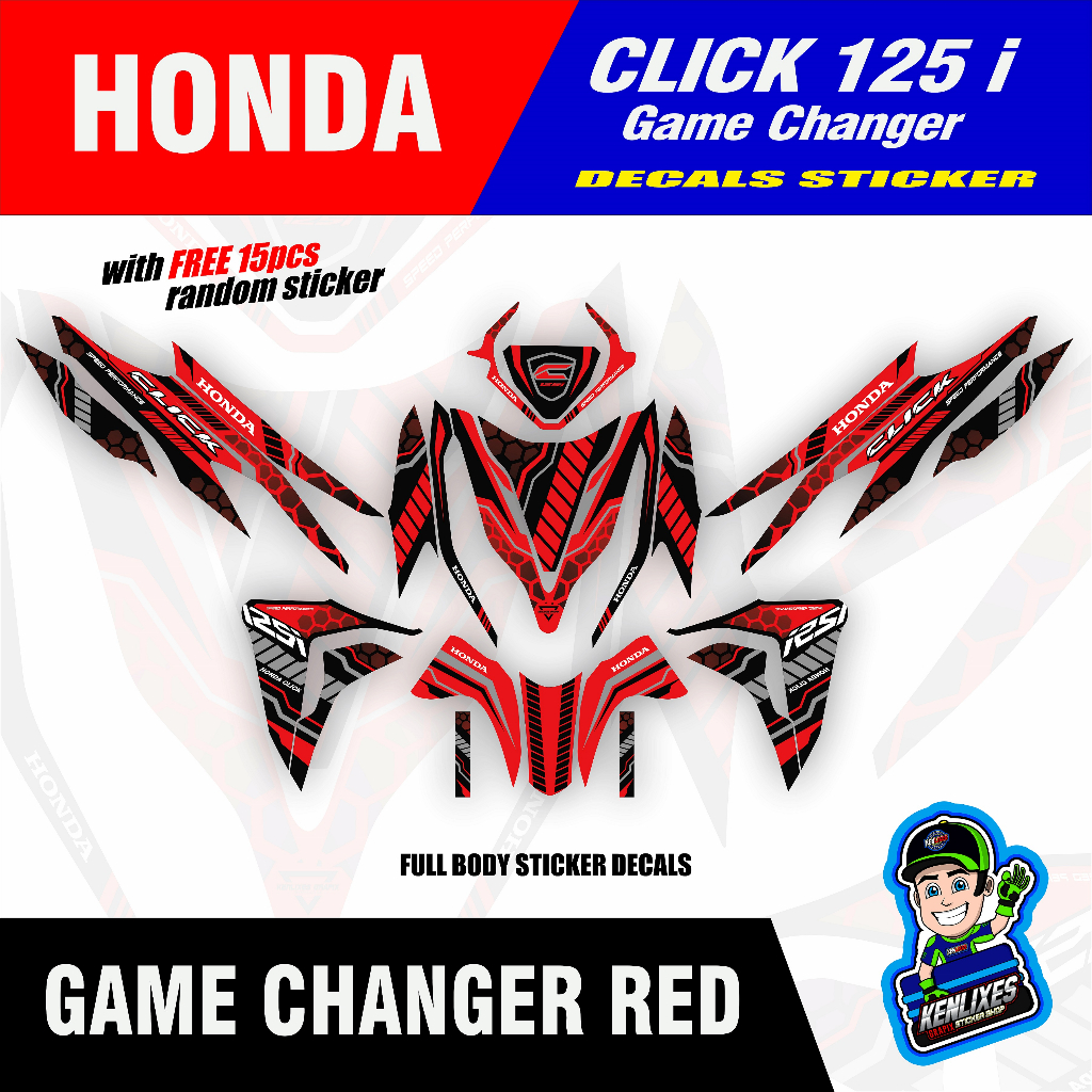 HONDA Click 125 i Version 2 / V2 Sticker Motorcycle Decals Full Body ...