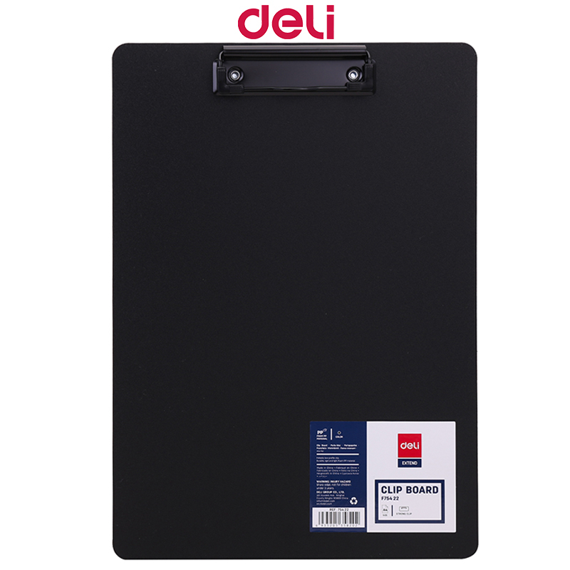Deli EF75422 Clipboard A4 Clip Board Student Writing Pad Hard Board ...
