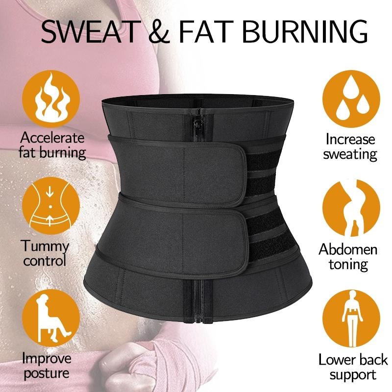 Adjustable Fit Waist Trainer Corset Trimmer Belt - Black, Various Sizes ...