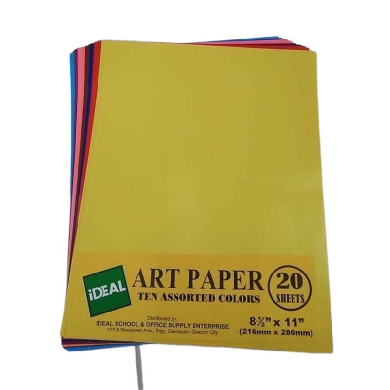 ART PAPER ASSORTED COLORS 20'S | Shopee Philippines