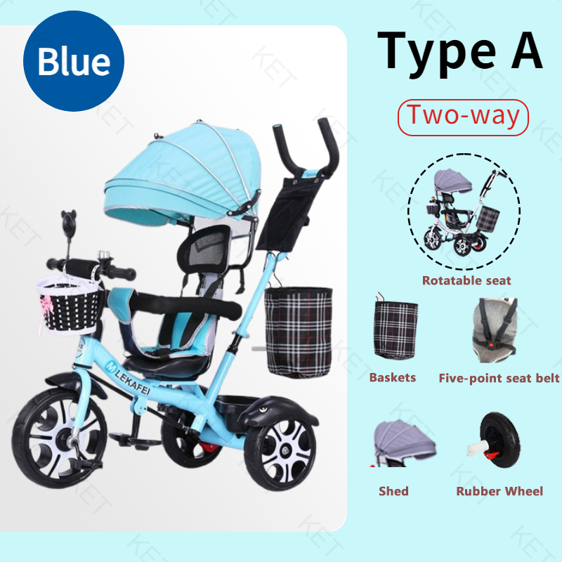 4 In 1 kids bike baby tricycle Children Tricycle Baby Stroller kids ...