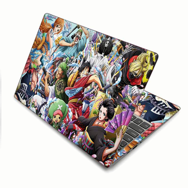 One Piece Anime Laptop Sticker Cover Skin Luffy Zoro 2 Sheets Decals ...