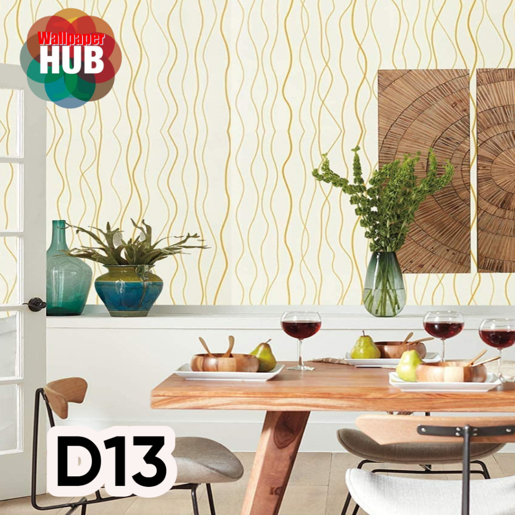HUB D13 GOLD SPIRAL HOME WALL DECOR WATERPROOF SELF ADHESIVE 10METERS BY 45CM PVC | Shopee ...