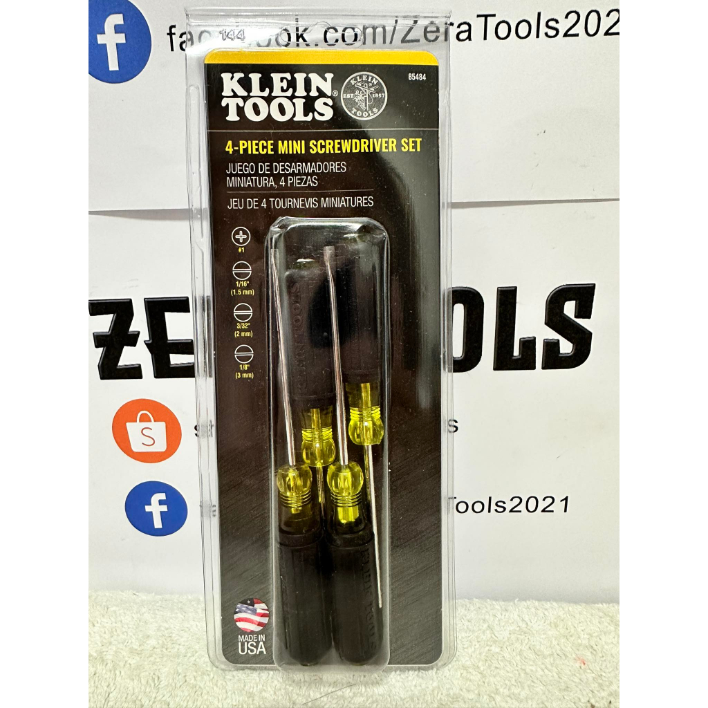 Klein Tools 4-Piece Mini Cushion-Grip Screwdriver Set | Shopee Philippines