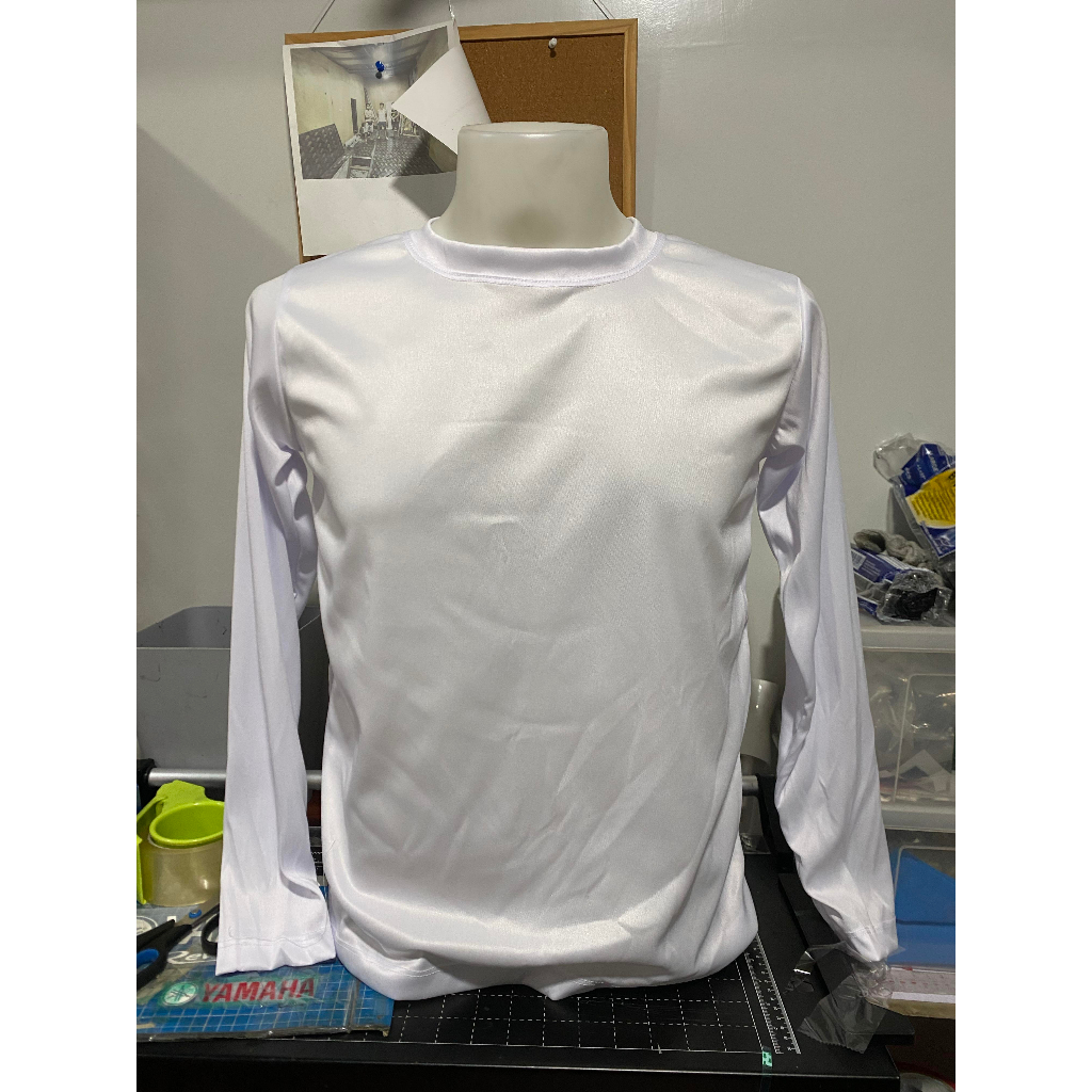 White Longsleeve Drifit Unisex | Shopee Philippines