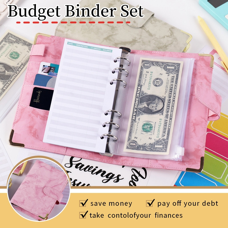 A6 Budget Binder Set Budget Cash Envelope Loose Leaf Planner Organizer ...