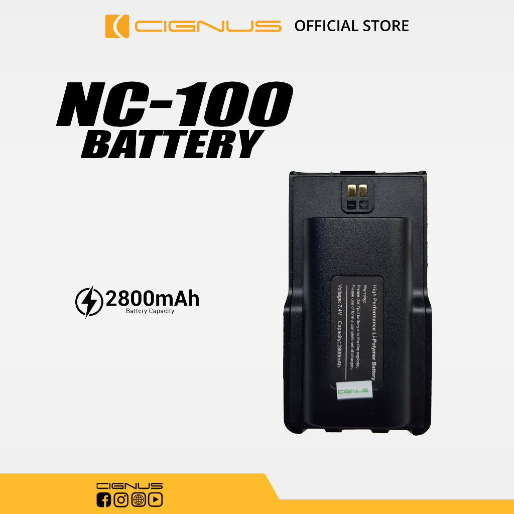 CIGNUS NC-100 BATTERY | Shopee Philippines