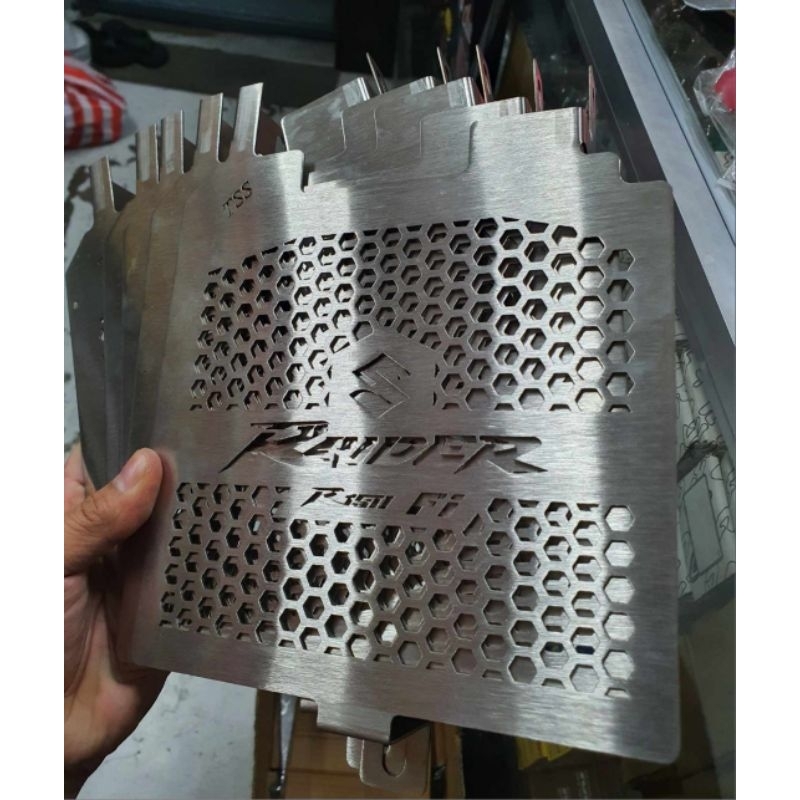STAINLESS (304) RADIATOR COVER FOR SUZUKI RAIDER 150 FI / R150 FI ...