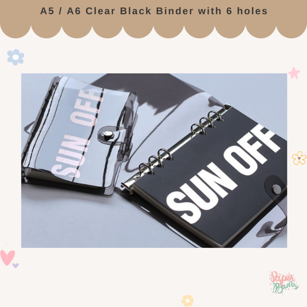 A5/A6 SUN OFF binder with 6 holes | Shopee Philippines