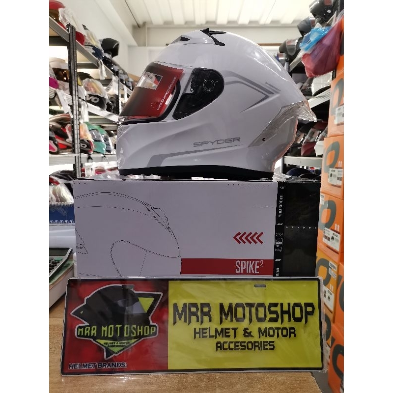 spyder Phoenix2 artic white V2 fullface helmet | Shopee Philippines