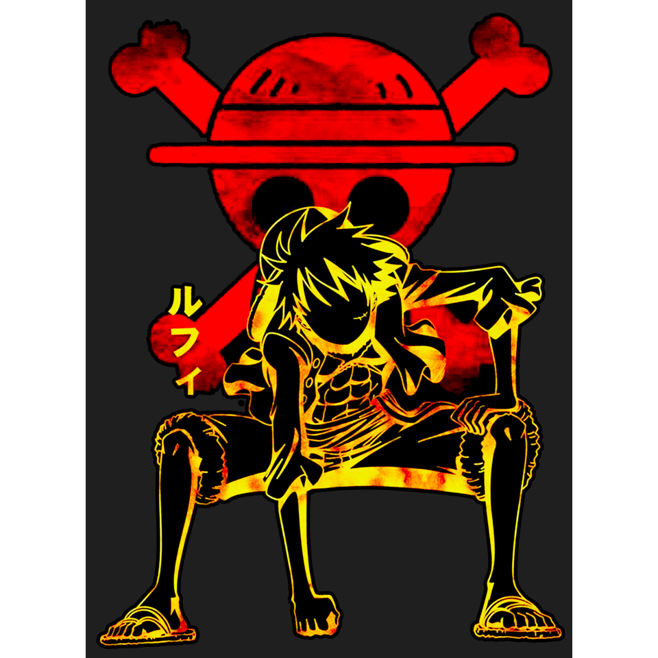 DTF IRON ON - ANIME - ONE PIECE LUFFY vol.1 Designs A4, A3, A3+ Print ...