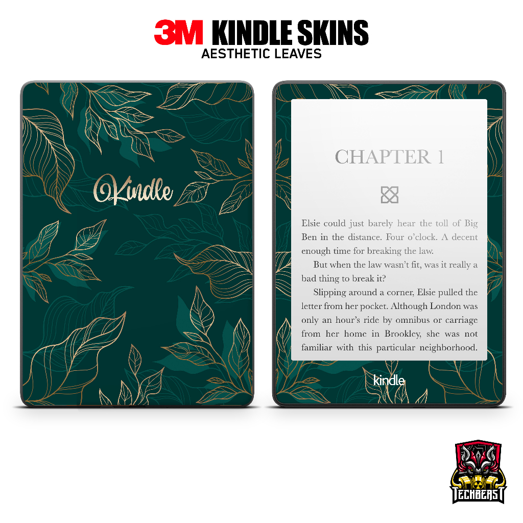 3M Aesthetic Leaves Kindle Paperwhite Oasis Kobo Basic PPW 4 5 Skin ( MESSAGE YOUR EBOOK MODEL ...