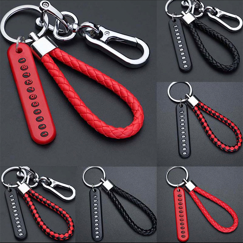 WD Anti-lost Phone Number Plate stainless steel keychain car sticker ...