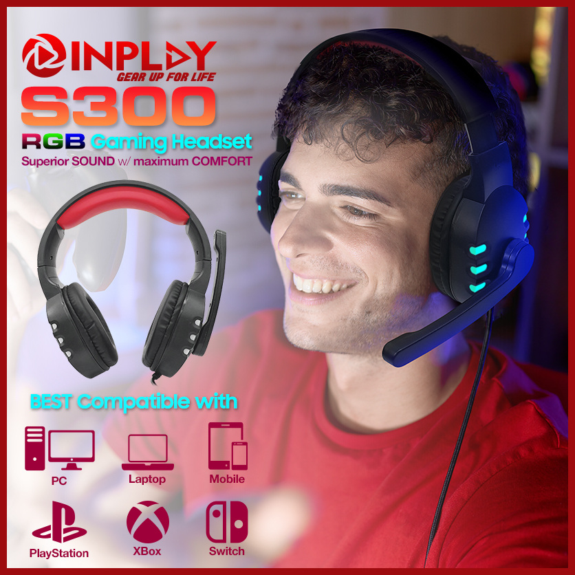 RGB Gaming Headset w/ Mic. Volume Controll - INPLAY S300 | Shopee ...