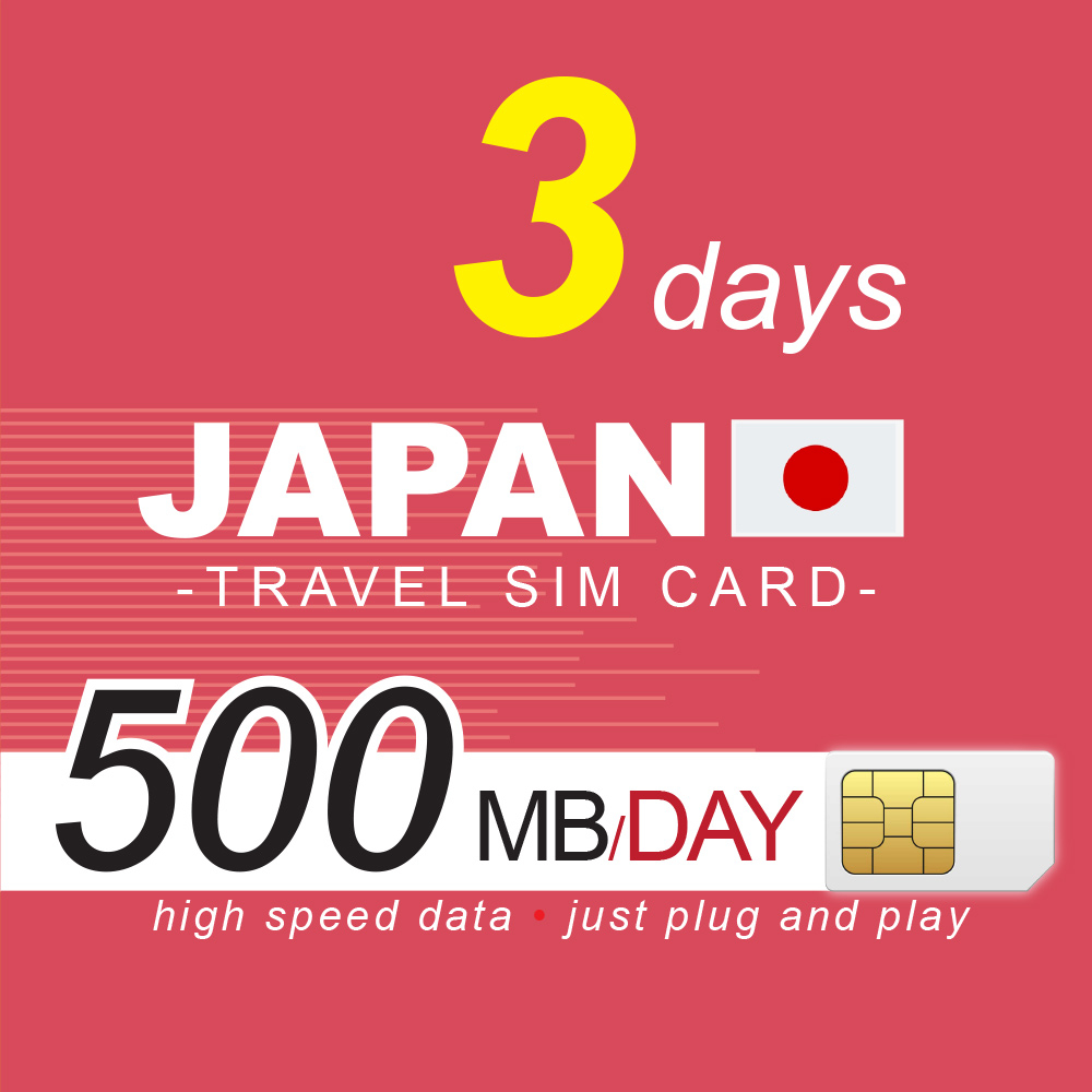 JAPAN Travel Data Sim Card 3 Days【500MB/DAY 】SoftBank Local IP Edition | Shopee Philippines